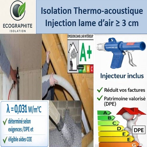 3000 LITRES Isolant plafonds combles (3 m3 soit 30m2 en 10 cm épaisseur ...