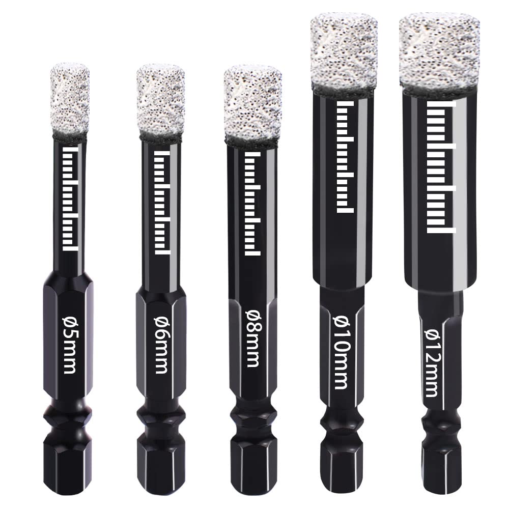 Foret Diamant 5mm 6mm 8mm 10mm 12mm Forets Mèches Diamant avec Tige ...