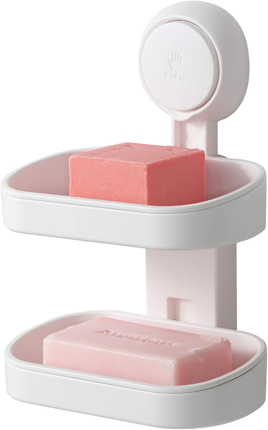 Jabonera de doble capa con ventosa, soporte resistente para esponjas ...