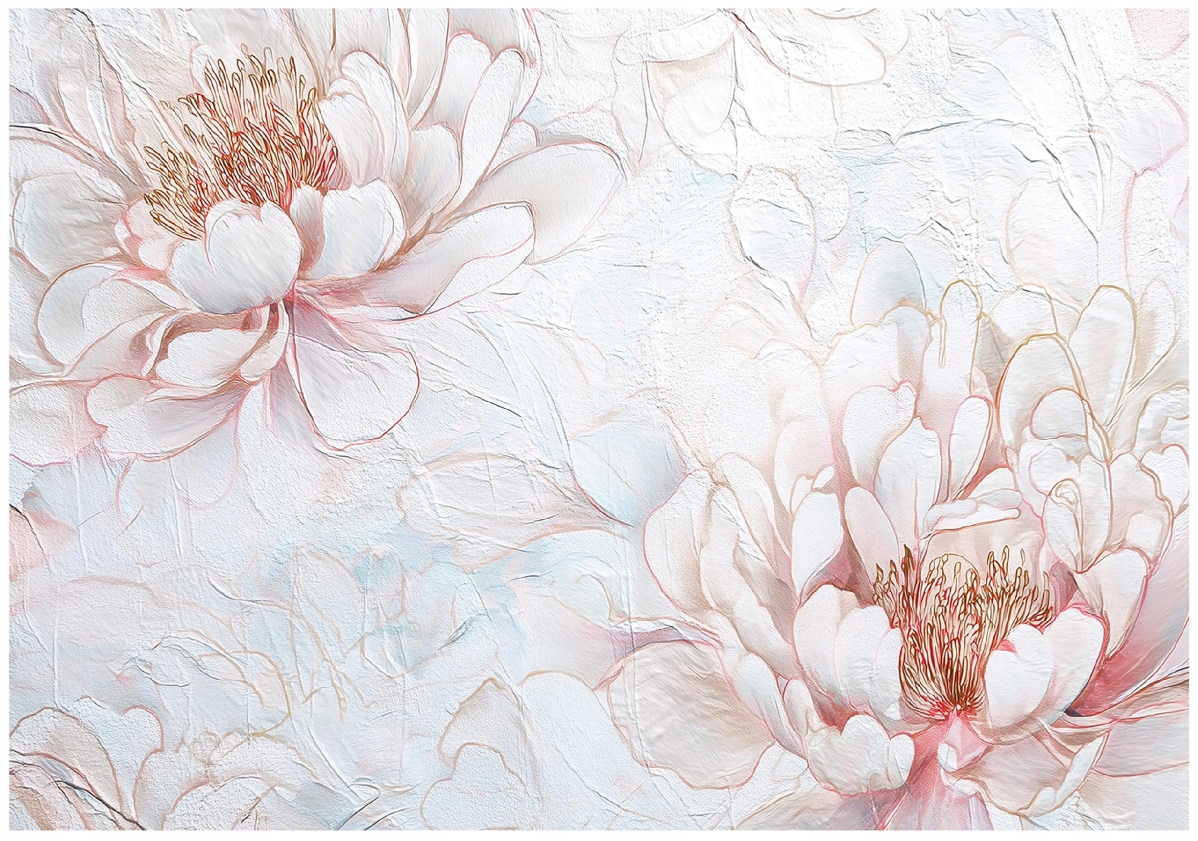 Papier Peint Panoramique Intissé Fleurs Rose Pivoines - 300x210 cm ...