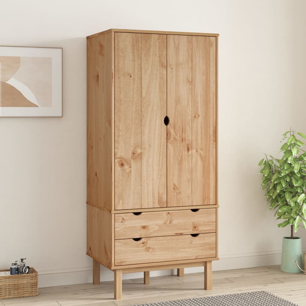 Garde-robe OTTA 76,5x53x172 cm Bois massif de pin | Leroy Merlin