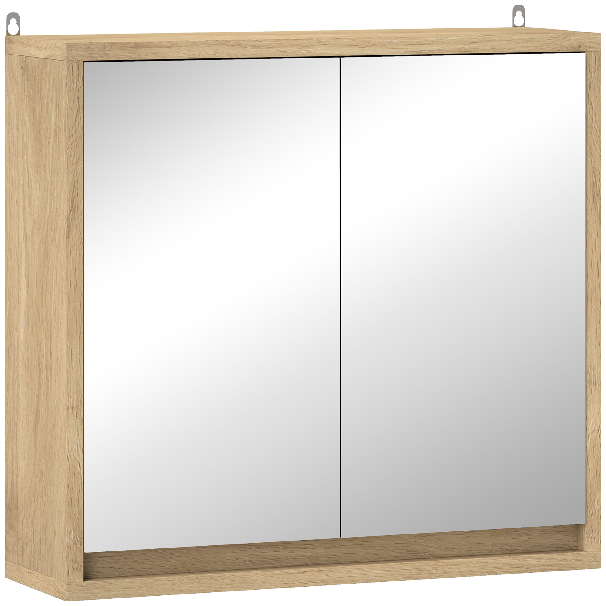 HOMCOM Armoire de toilette MDF, bois mélaminé, bois naturel 48x14.5x45 cm 834-172V80ND | Leroy ...