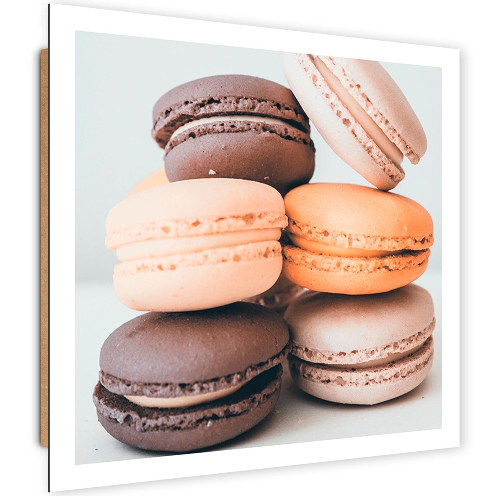 Tableau bois macarons colorés 3 - 80 x 80 cm | Leroy Merlin