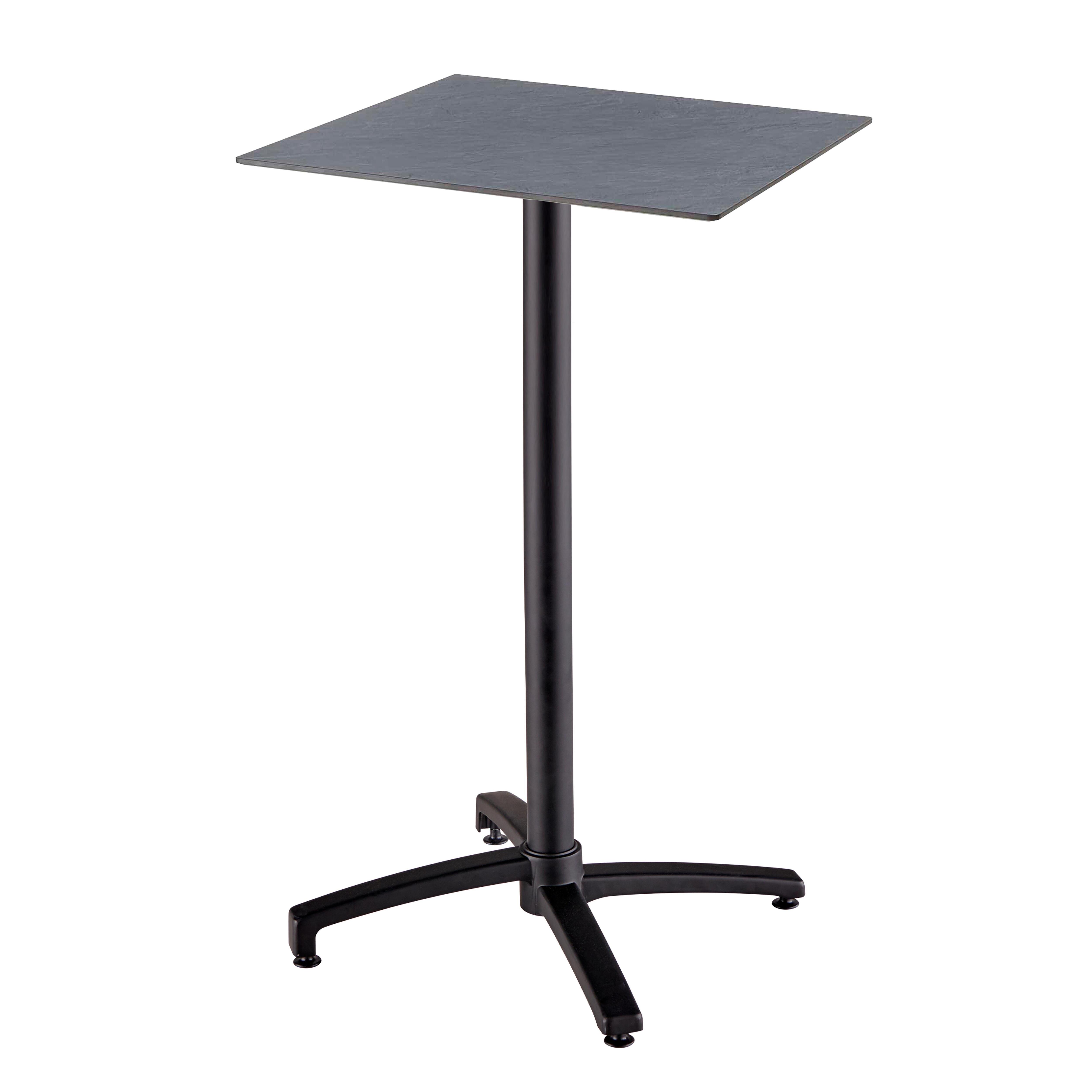 Table haute de terrasse 60 cm inclinable stratifié ardoise gris foncé ...