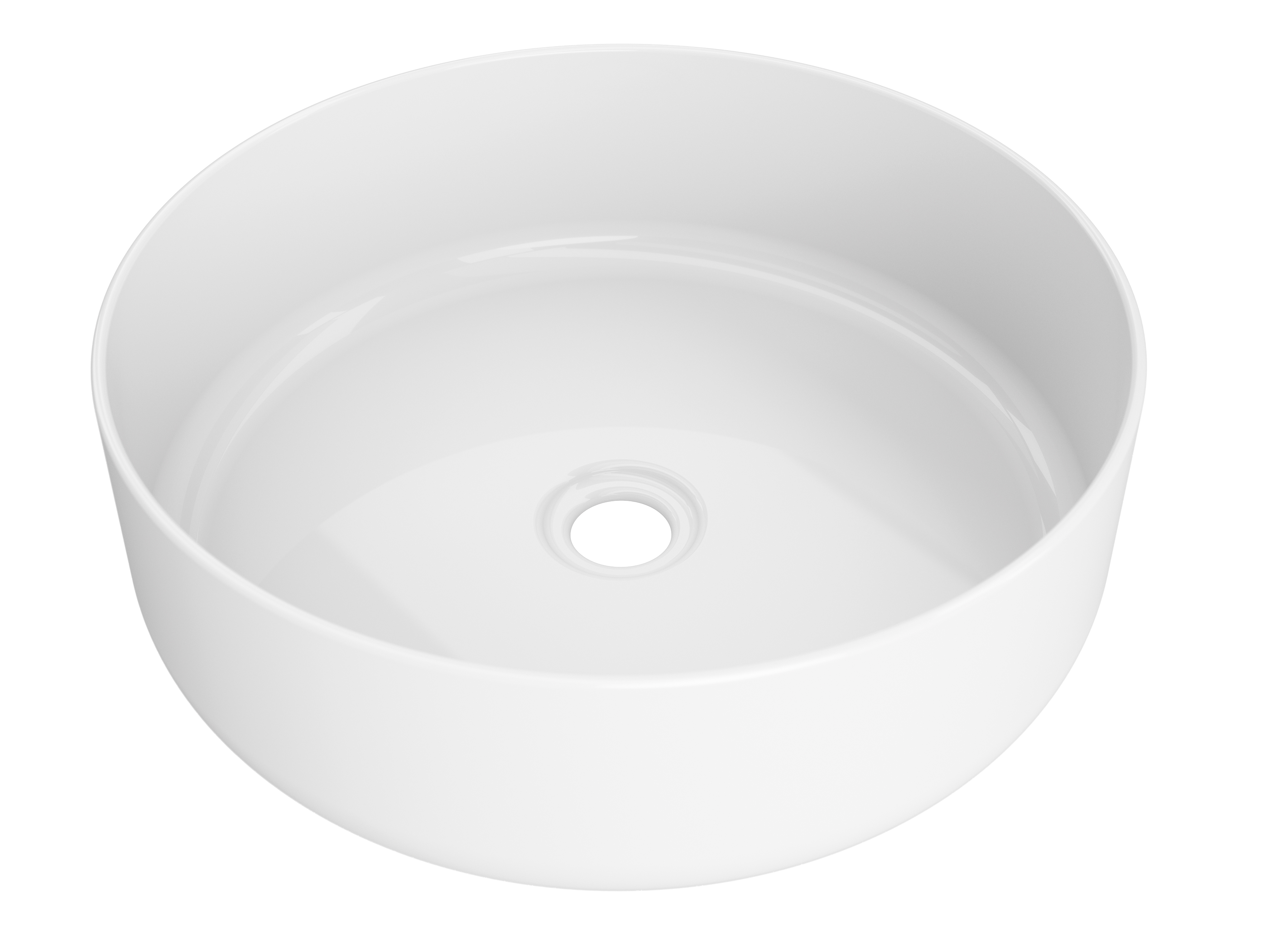 LAVE-MAIN KHAN : LAVE-MAIN CERAMIQUE ROND : 35 x 35 x 12 CM : BLANC ...