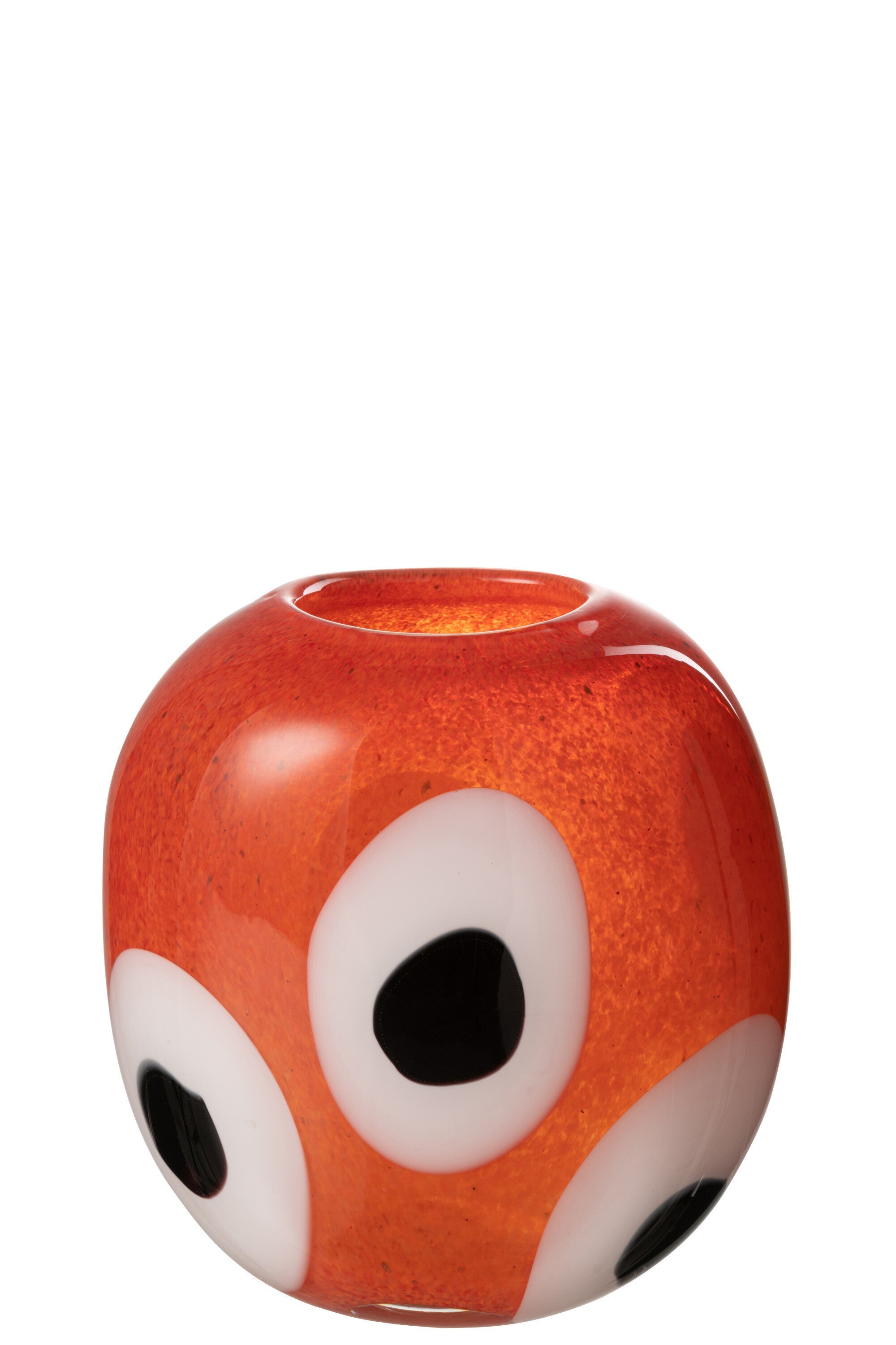 Vase izzy verre blanc/orange 20x14,5x21cm | Leroy Merlin