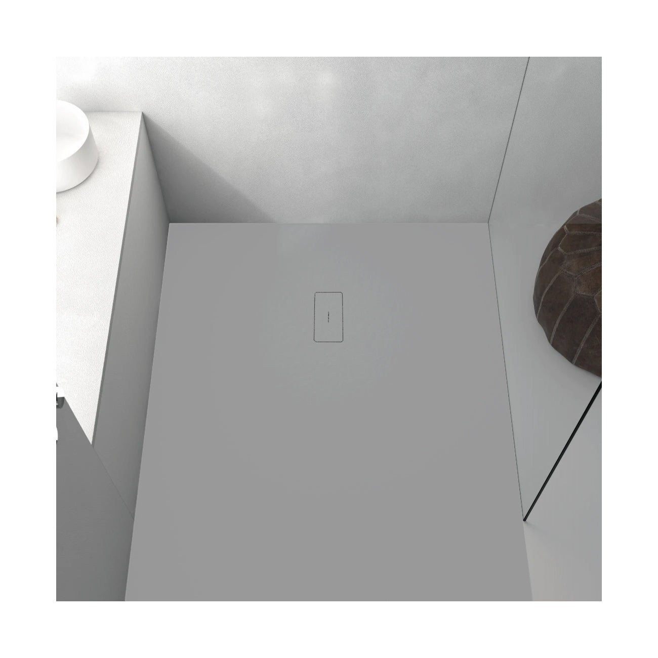 Receveur de douche 70 x 80 cm extra plat FUSION en résine surface ...