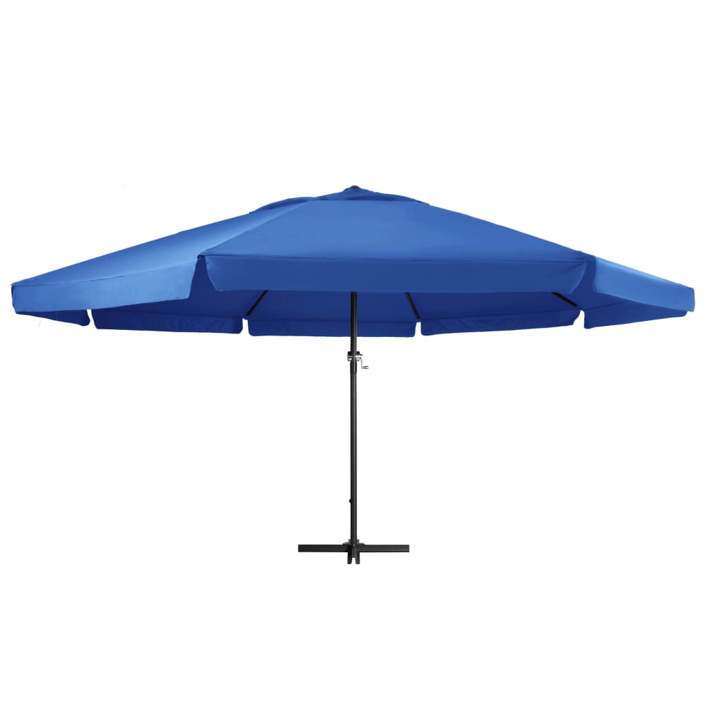 Sombrilla de jardín con palo de aluminio azul azure 500 cm - COMFORTXL ...