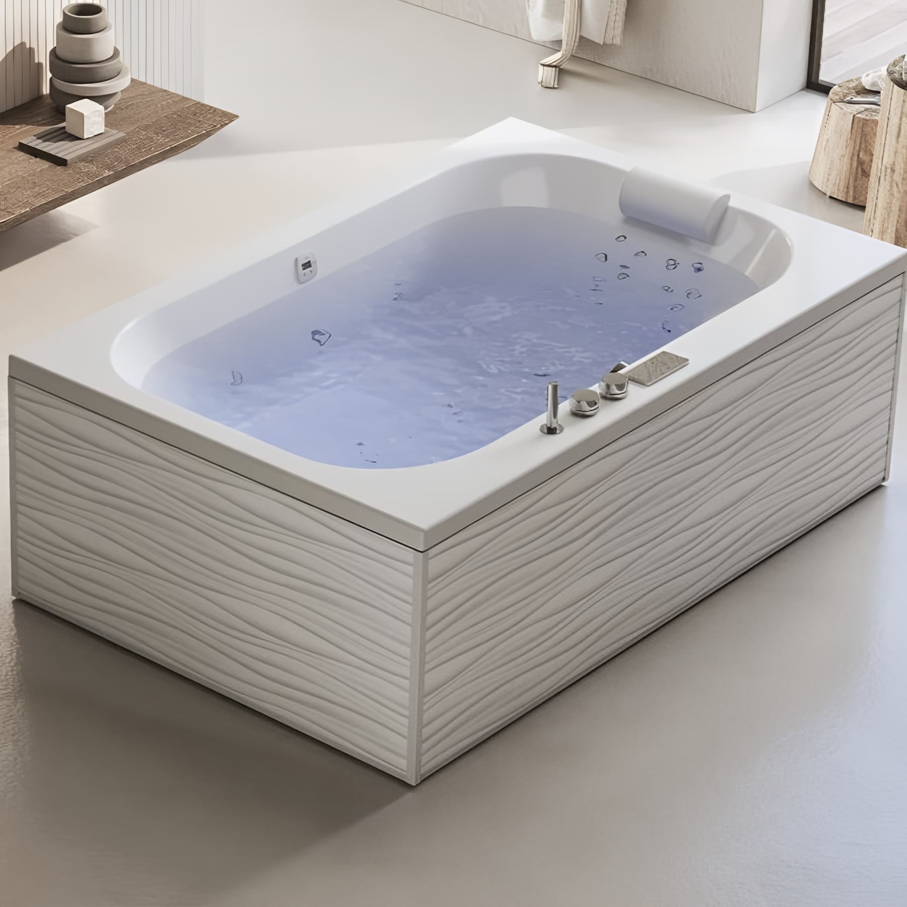 Tablier en acrylique BIOCRYL 180 couleur bois clair compatible avec ...