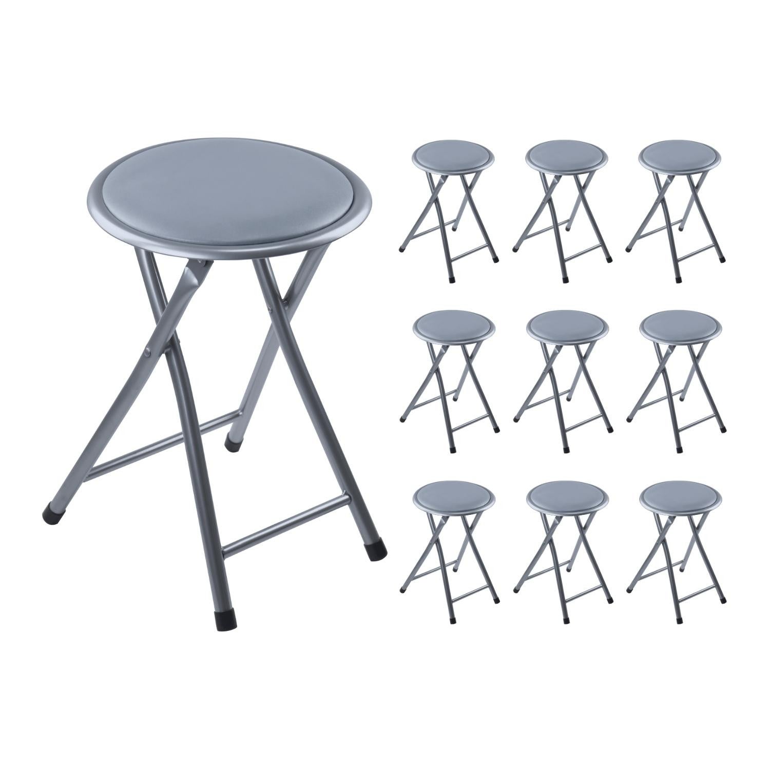 Pack 10 Taburetes Plegables Bajos 30x31x45cm 7house | Leroy Merlin
