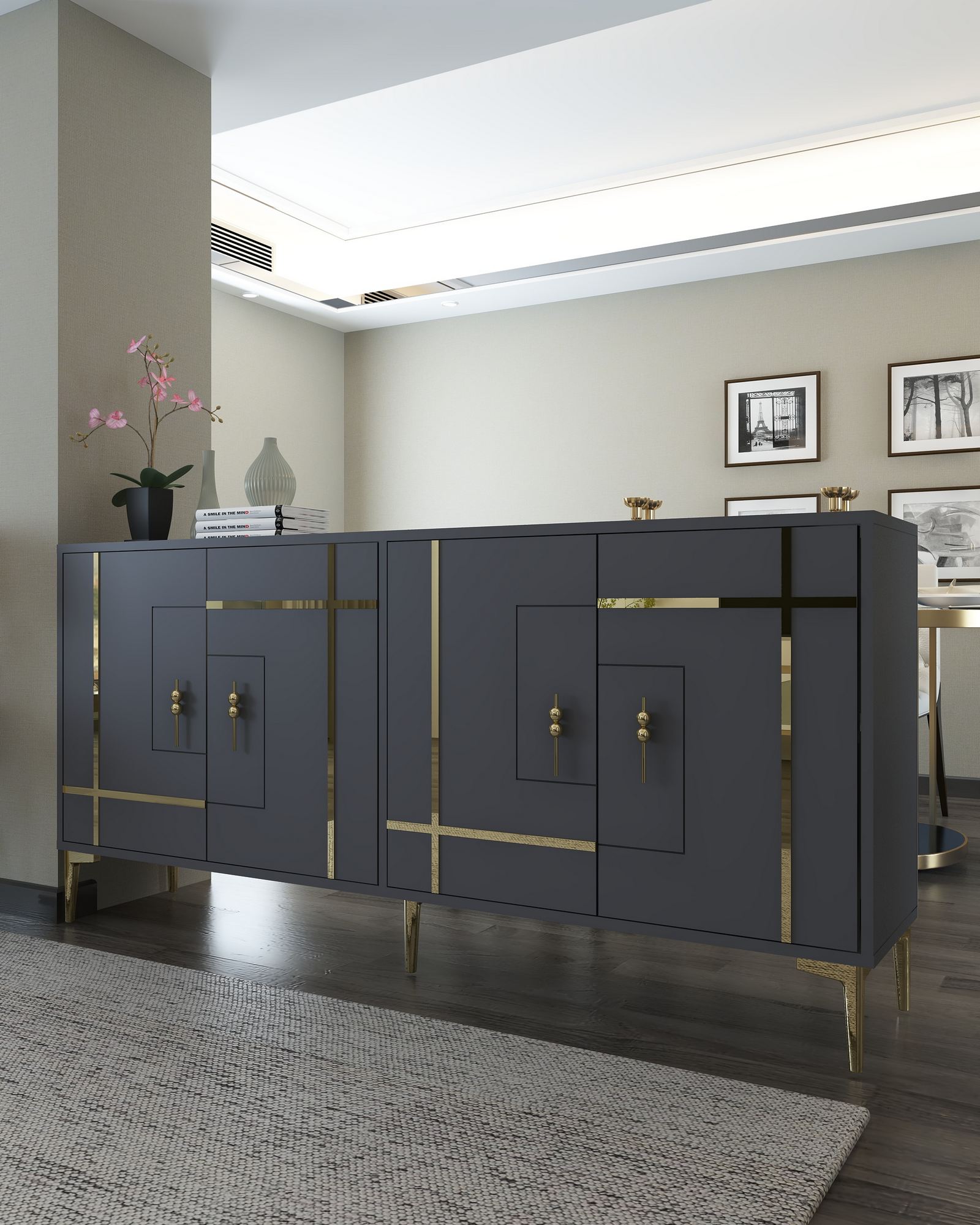 Buffet Simge - Anthracite Doré | Leroy Merlin