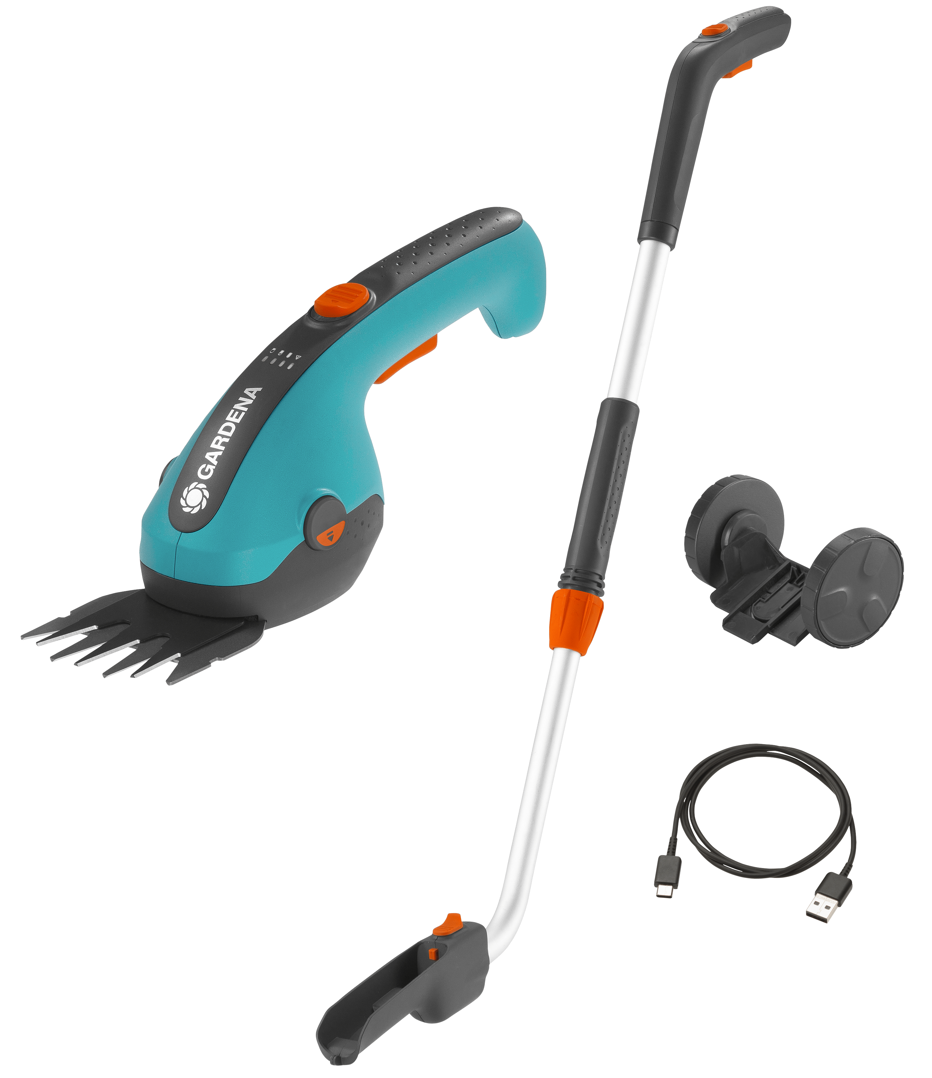 GARDENA Kit cisaille à gazon ClassicCut Li + manche télescopique et ...