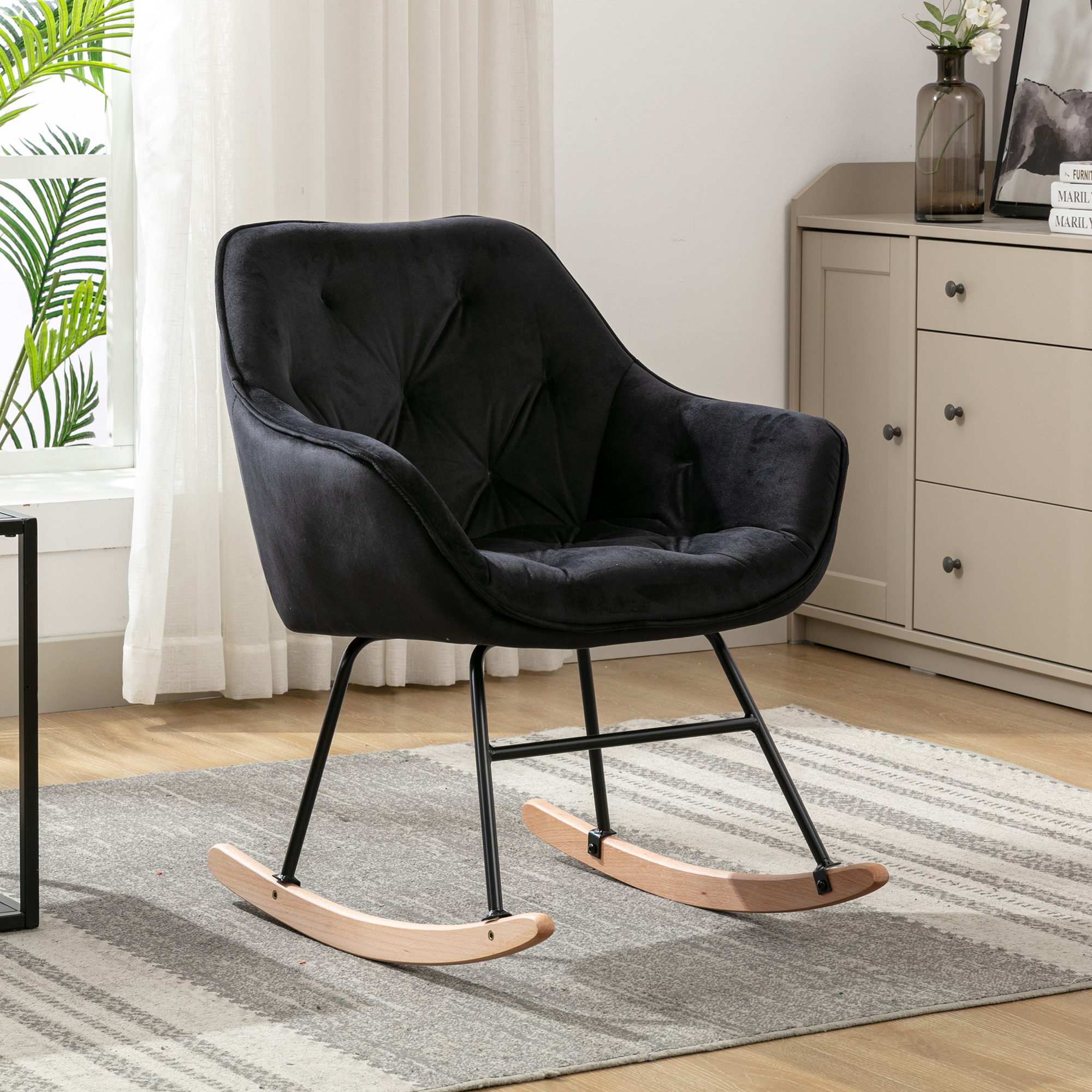 COOLMORE salon Chaise berçante confortable chaise d'appoint | Leroy Merlin