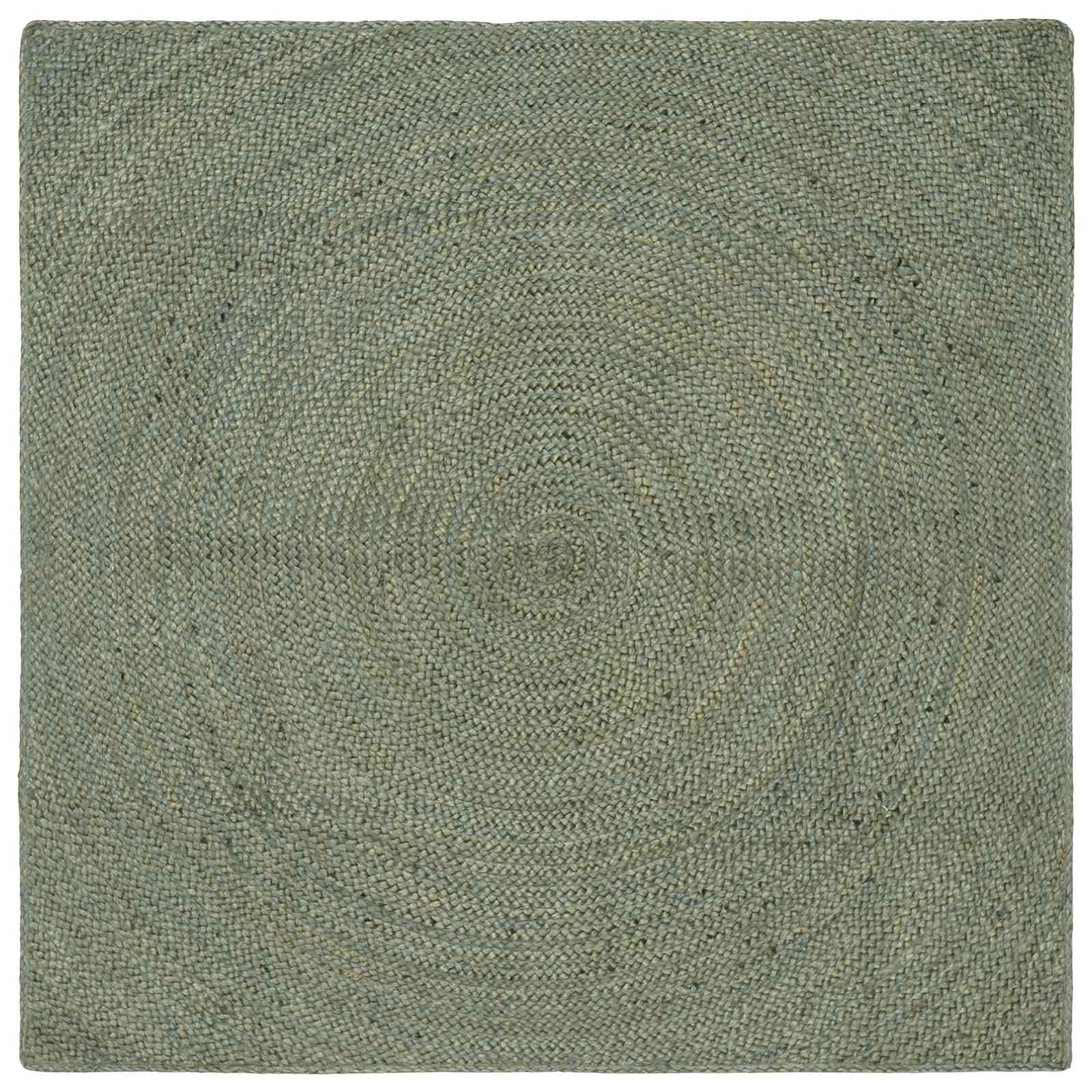 Tapis de surface Vert olive 120 x 120 cm Jute | Leroy Merlin