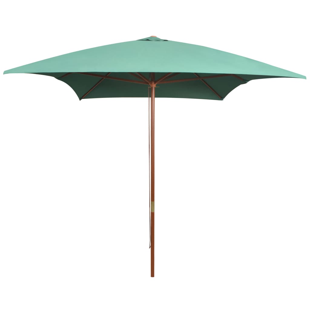 Parapluie avec manche en bois vert 200x300 cm - COMFORTXL | Leroy Merlin