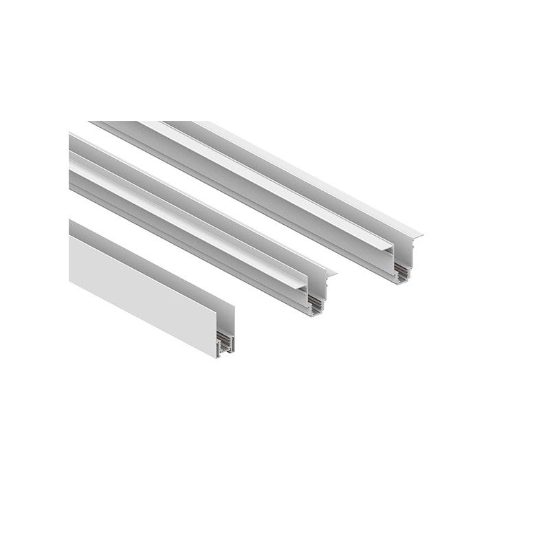 Rail Triphasé Encastrable 2M - Système Magnétique - Blanc - Aluminium ...