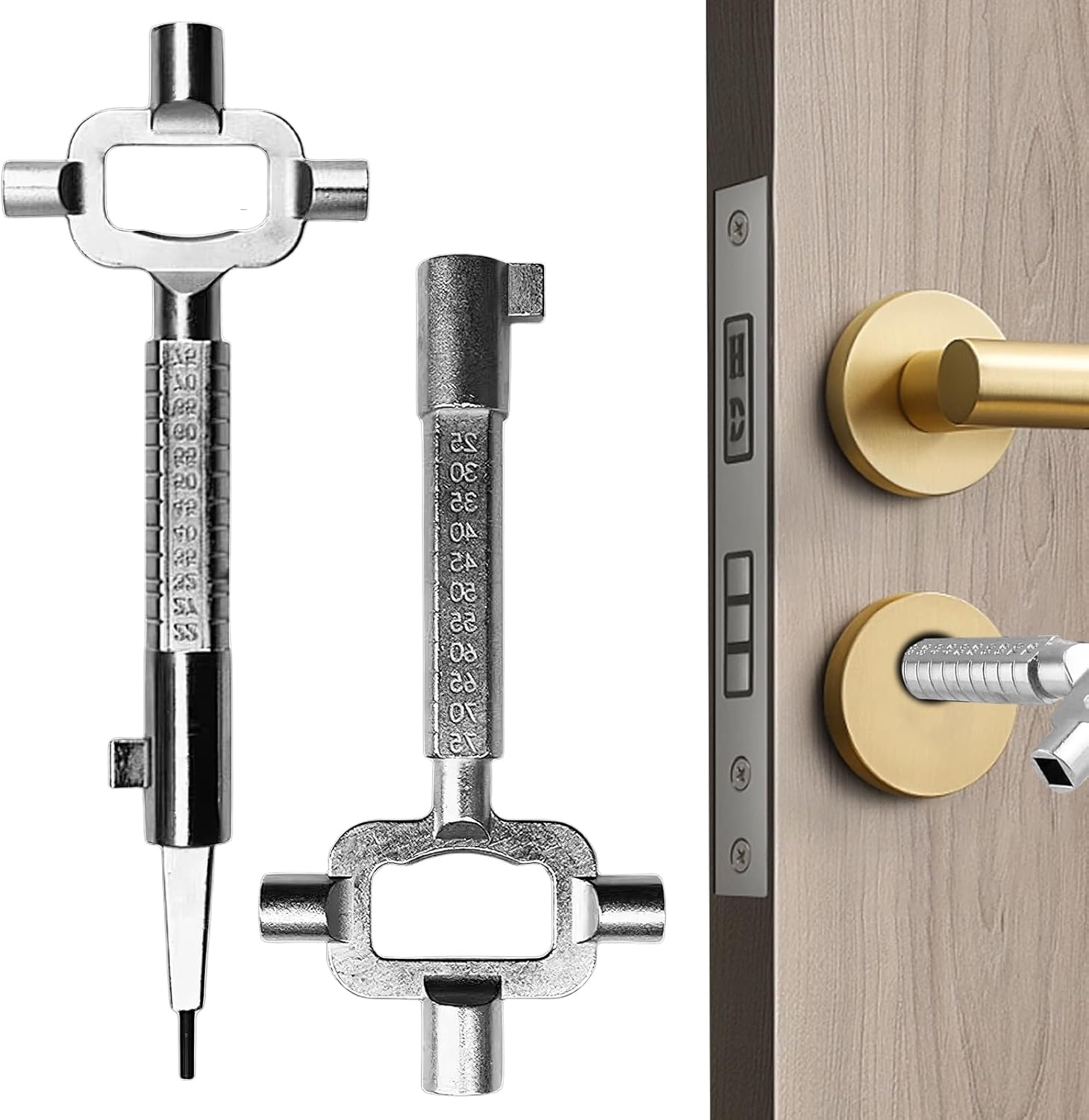 Lot de 2-pack Clé de Construction, Clef Passe Partout Construction, Cle ...