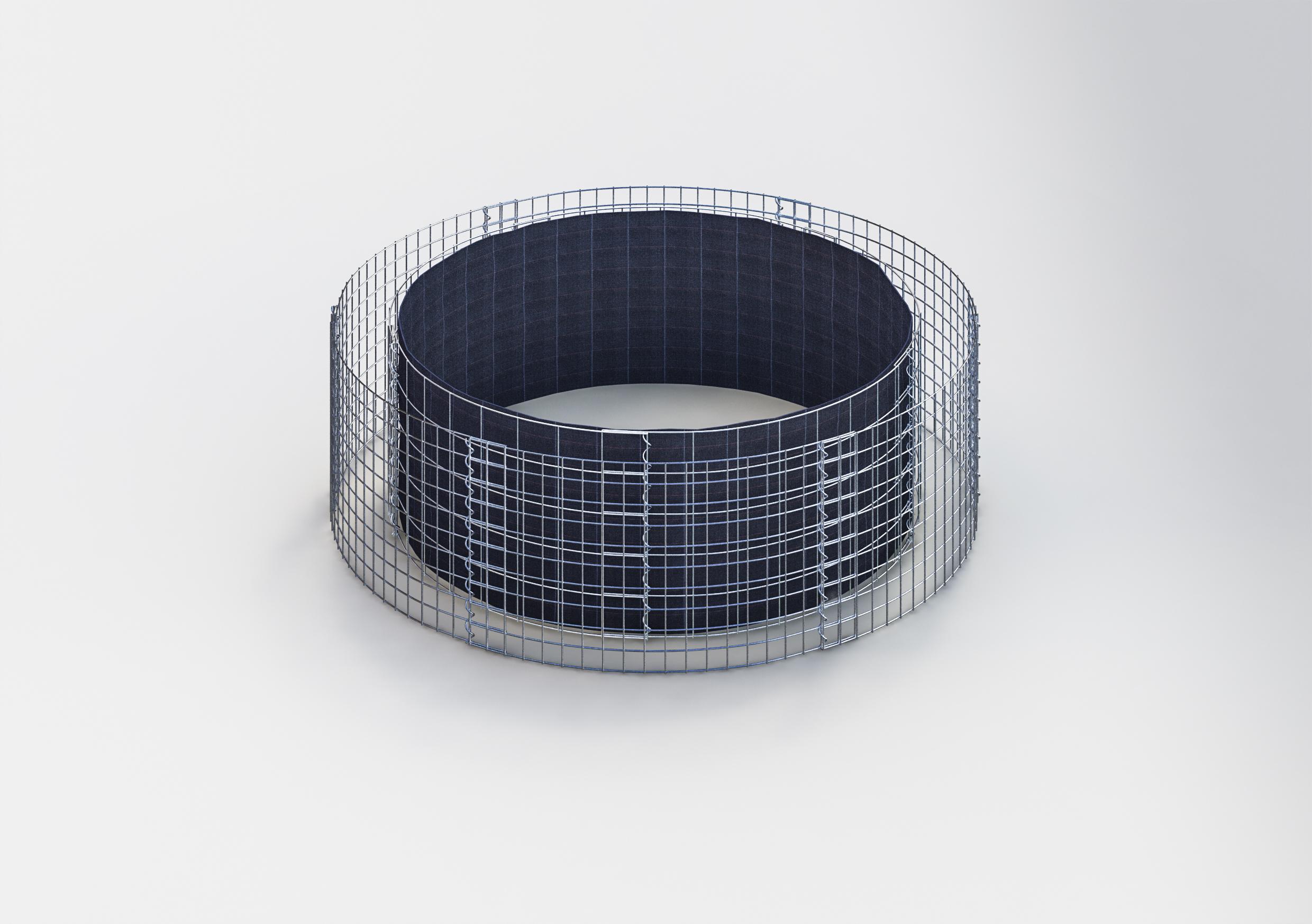 Cama elevada redonda, diámetro exterior 172 cm, altura 50 cm, luz de ...