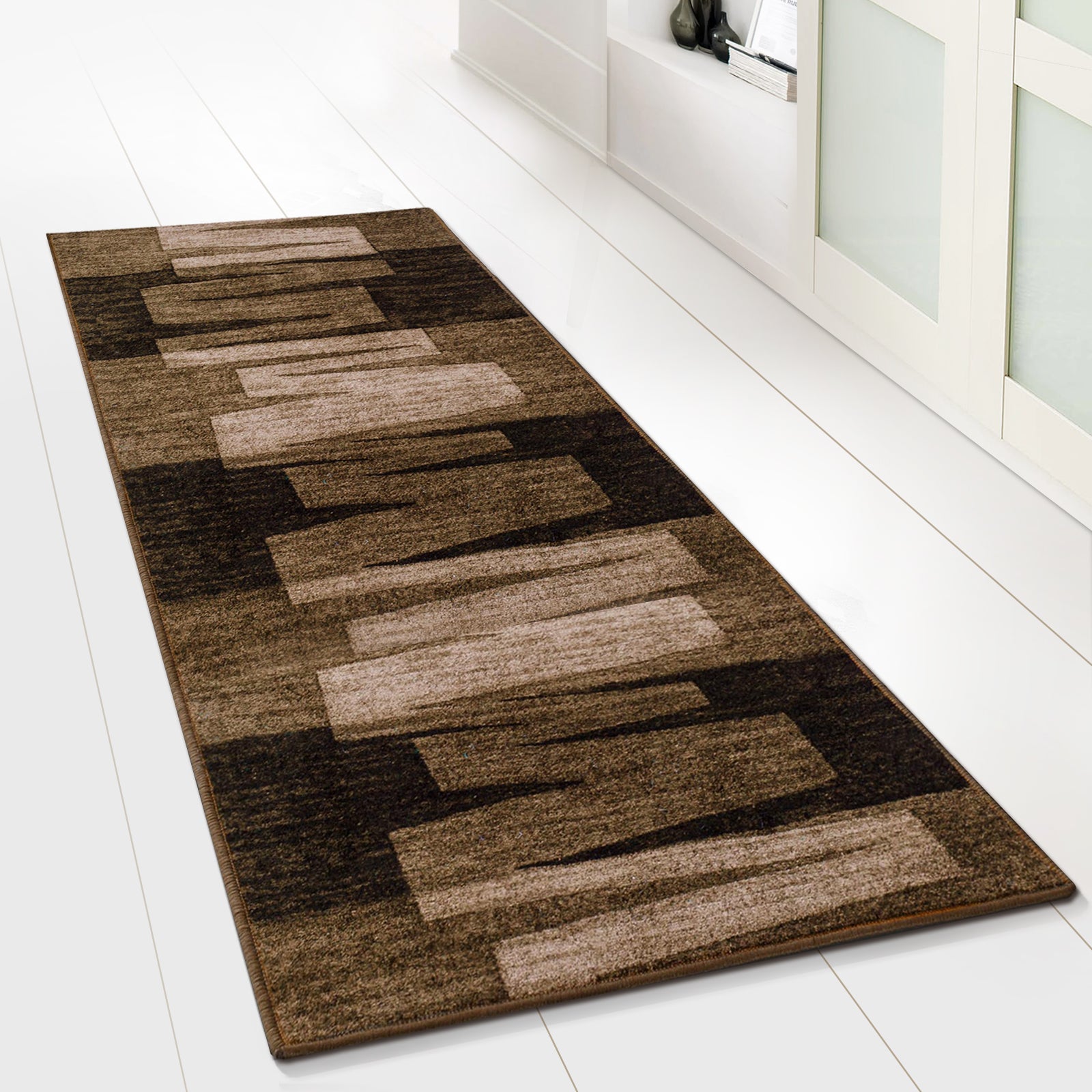 KARAT >Tapis de Salon Via Veneto Marron 80 x 350 cm | Leroy Merlin