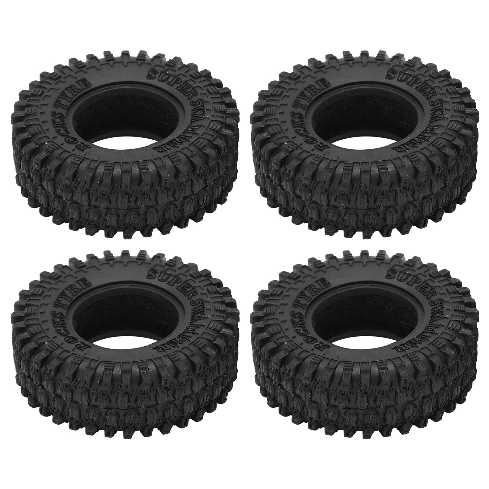 4 neumáticos de goma negros para coche RC Axial SCX24 AXI00002 para SCX24 AXI00001 para SCX24 ...