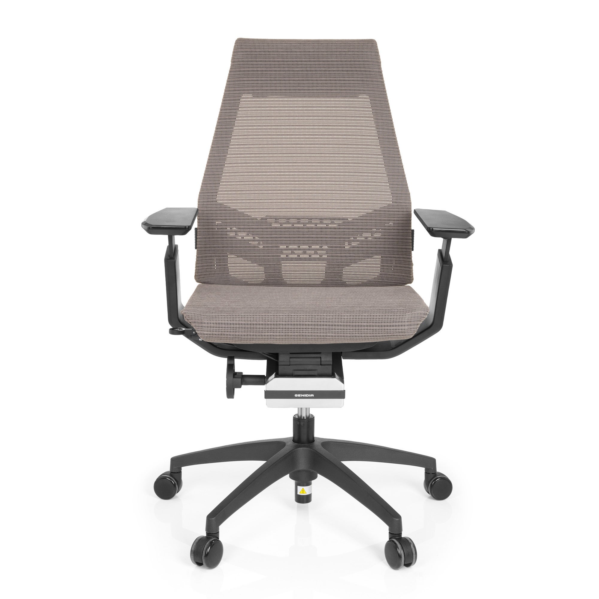 Silla de oficina / silla giratoria GENIDIA SMART BLACK tejido de malla gris hjh OFFICE | Leroy ...