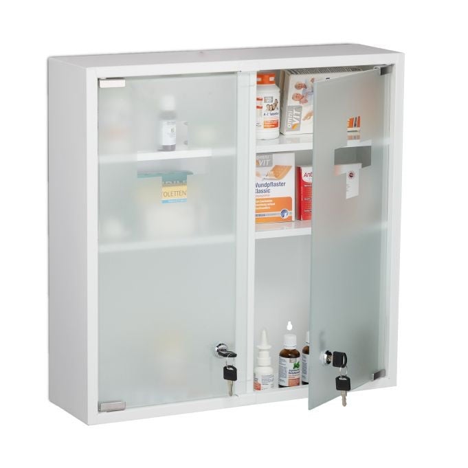 Armoire à pharmacie verrouillable avec doubles portes | Leroy Merlin