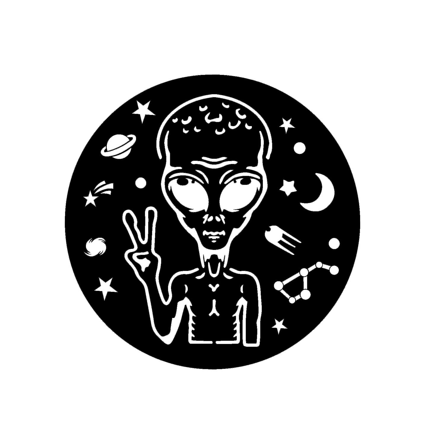 Decoración de Metal Alien, Metal, Negro, EPIKASA | Leroy Merlin