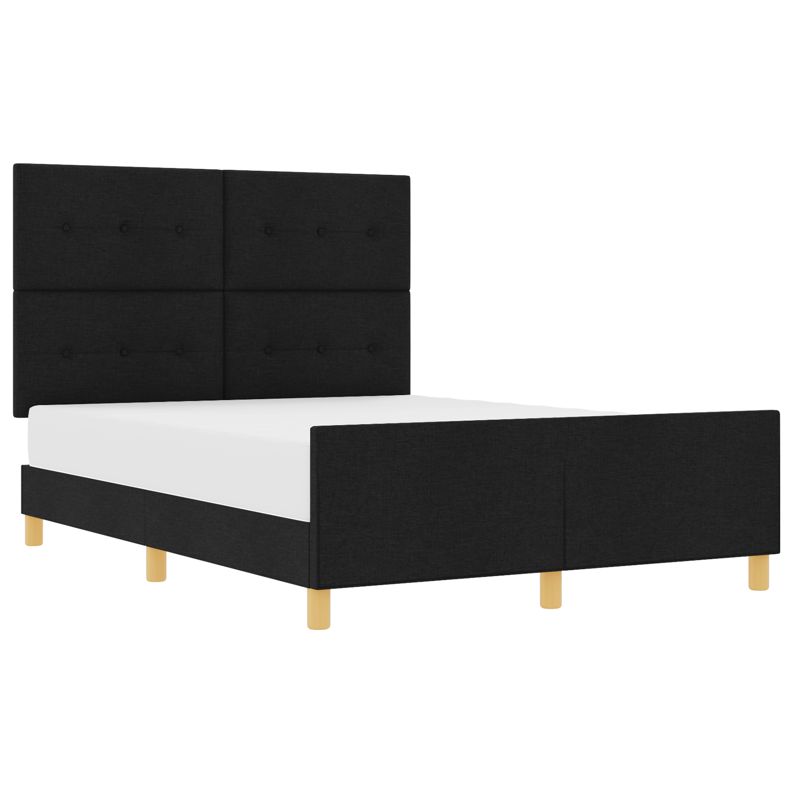 Lit double | Lit adulte | Cadre de lit Noir 140x190 cm Tissu CFW16758 ...