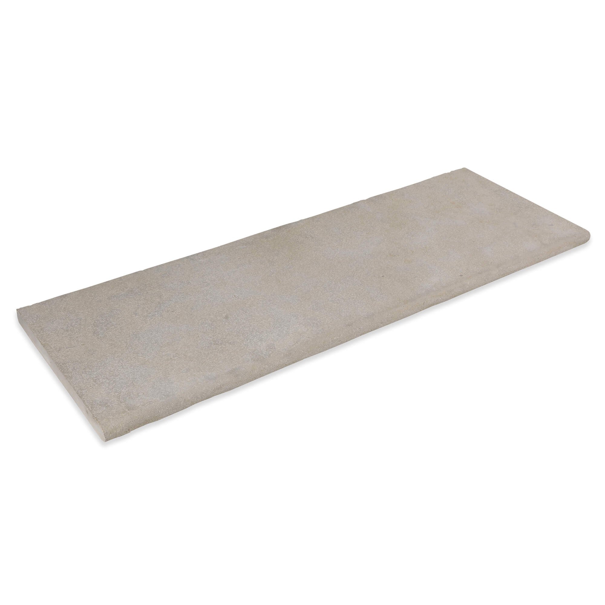 Marche escalier en pierre Atlas Beige 100x35x3 cm bord arrondi (à l ...