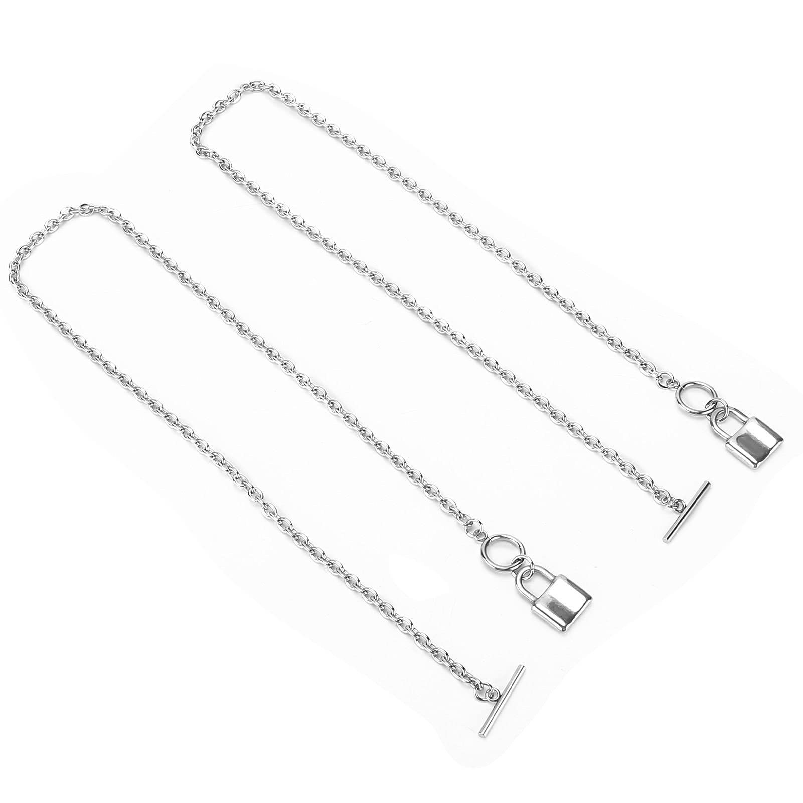 Lot de 2 colliers avec fermoir en acier inoxydable pour homme et femme ...