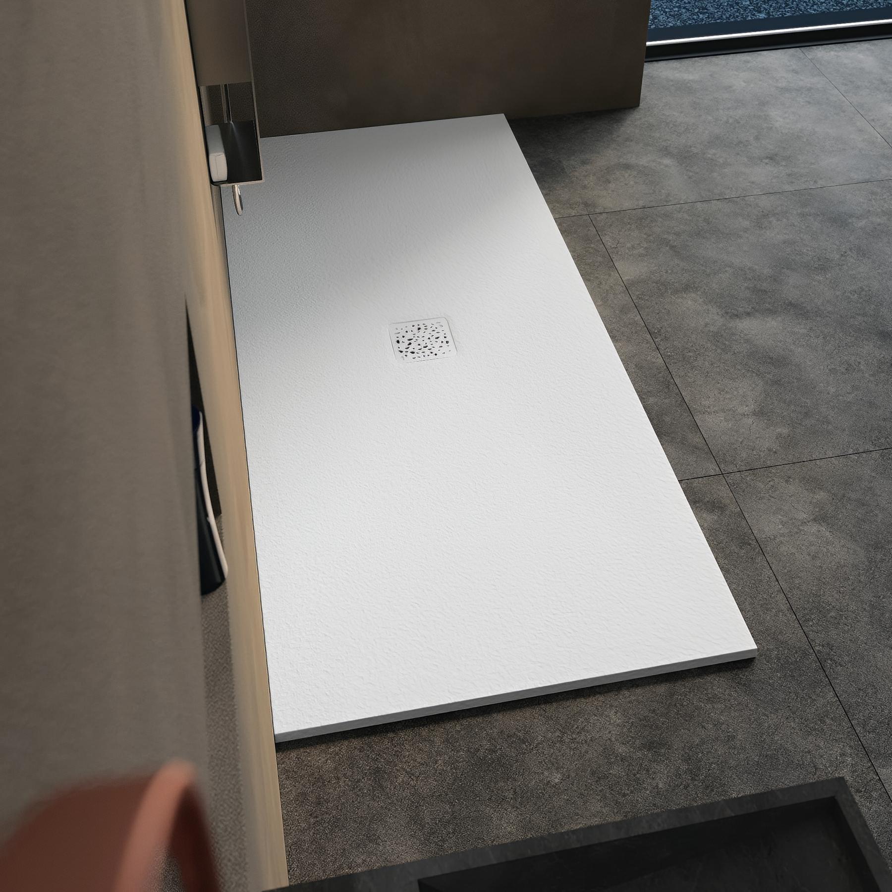 KINEDO KINEMOON plato de ducha composite 100x80 cortable espesor ...