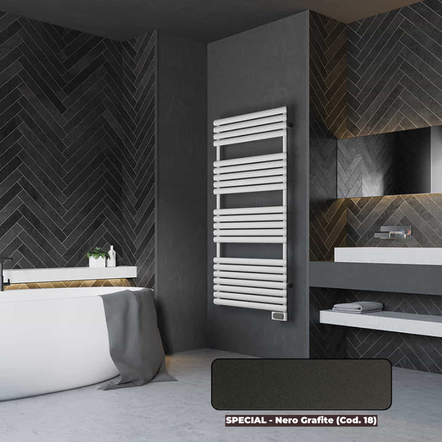 Sèche-serviettes électrique 1000W noir graphite ELLIPSIS - IRSAP ...