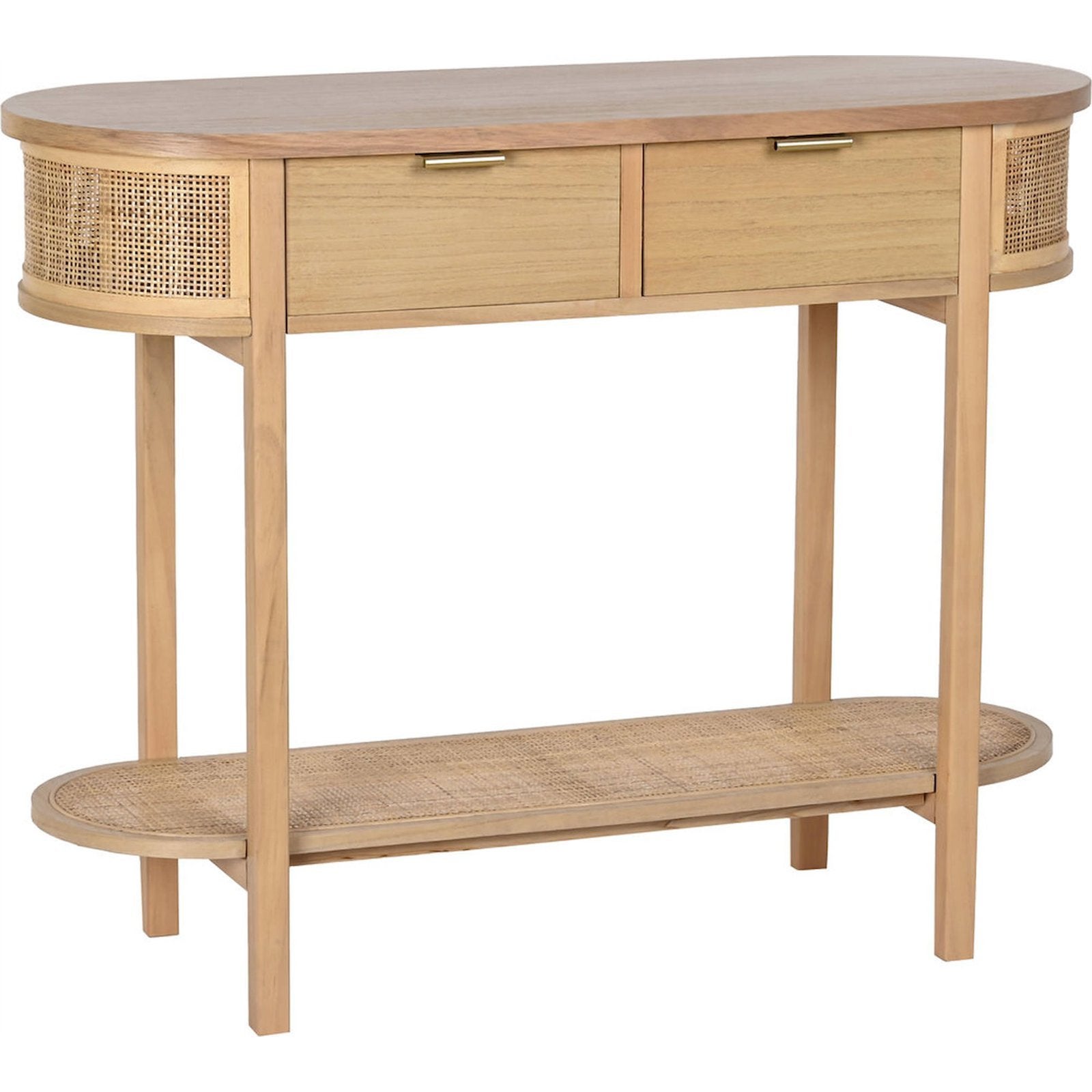 Console chic en rotin et bois pour une entrée élégante 100 x 38 x 78 cm ...
