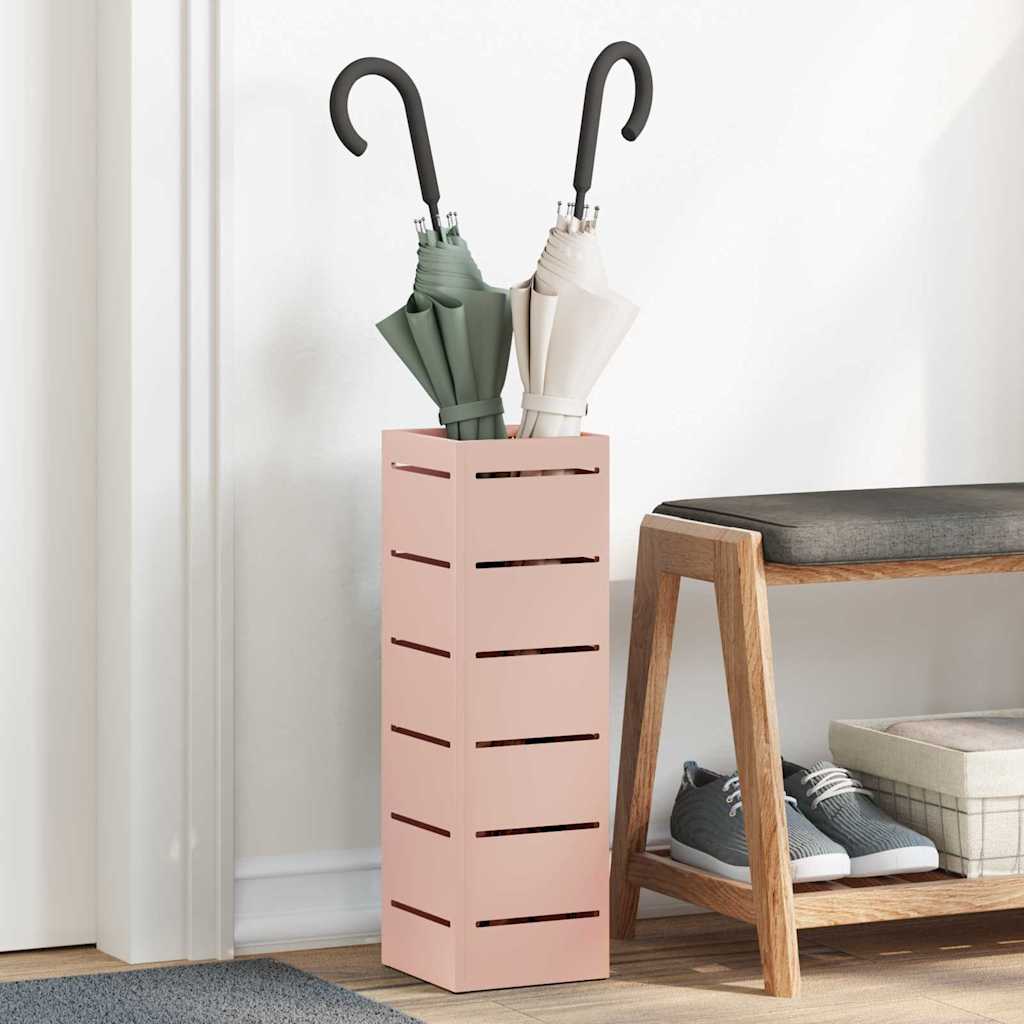 Soporte para Paraguas de Lluvia Rosa 15,5 x 15,5 x 49 cm Acero | Leroy ...