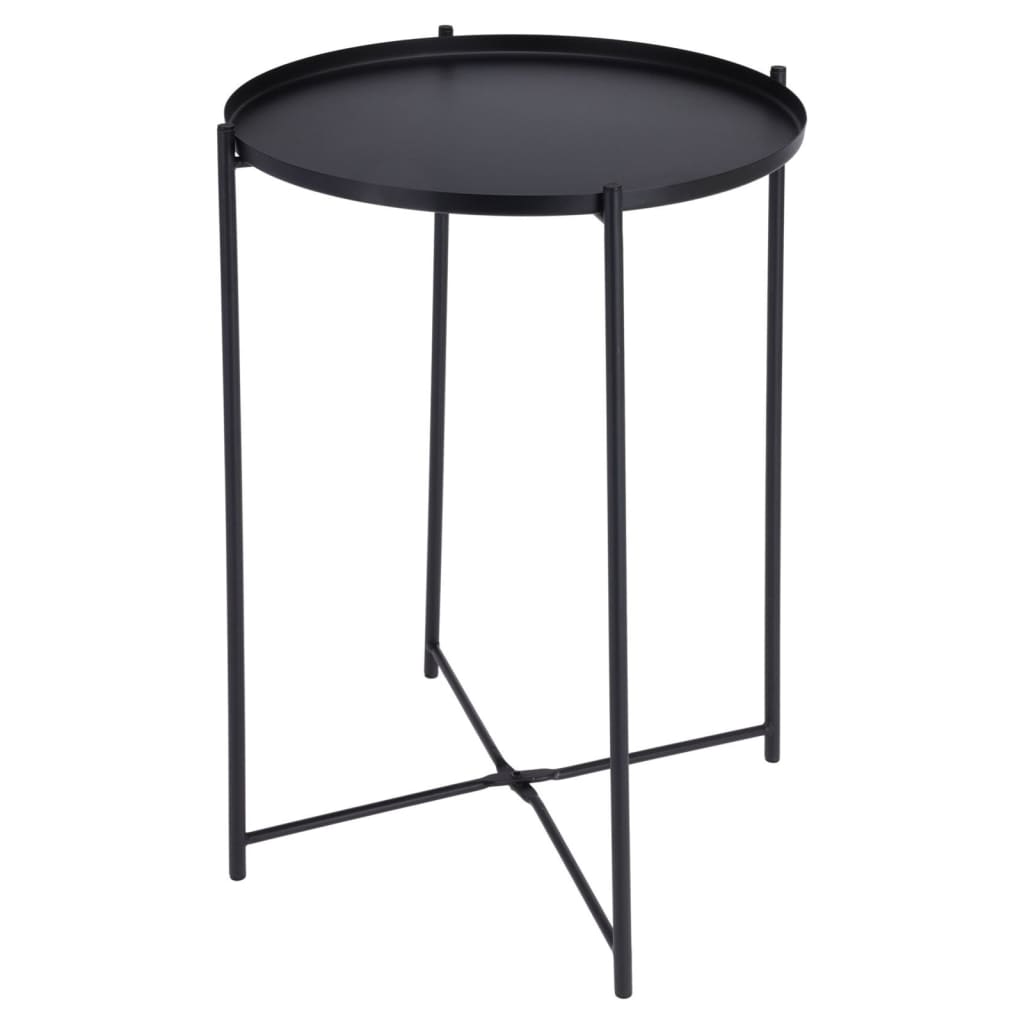 Table d'appoint ronde 35x47 cm noir ProGarden | Leroy Merlin