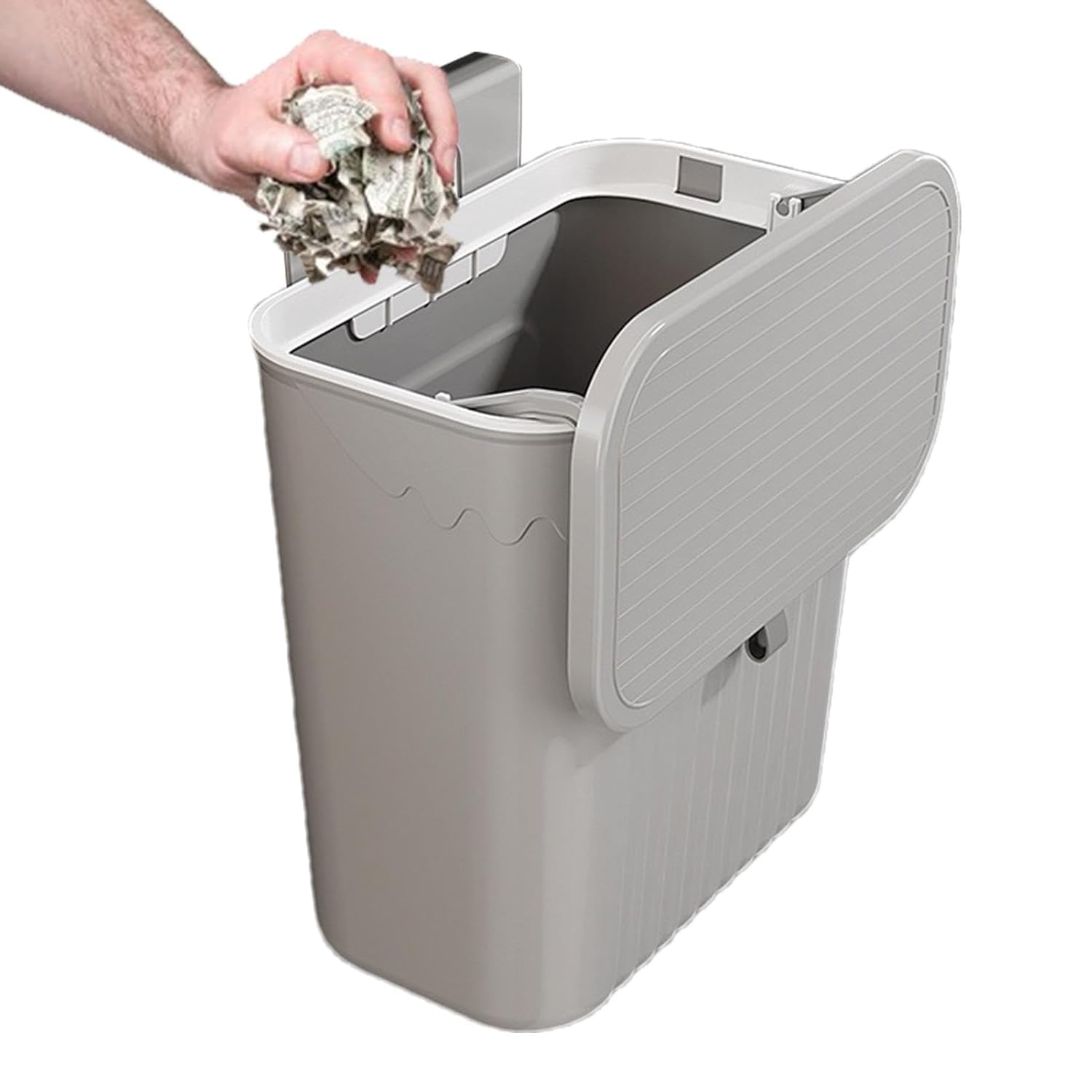 Poubelle de cuisine 9 L avec couvercle, petite poubelle suspendue ...