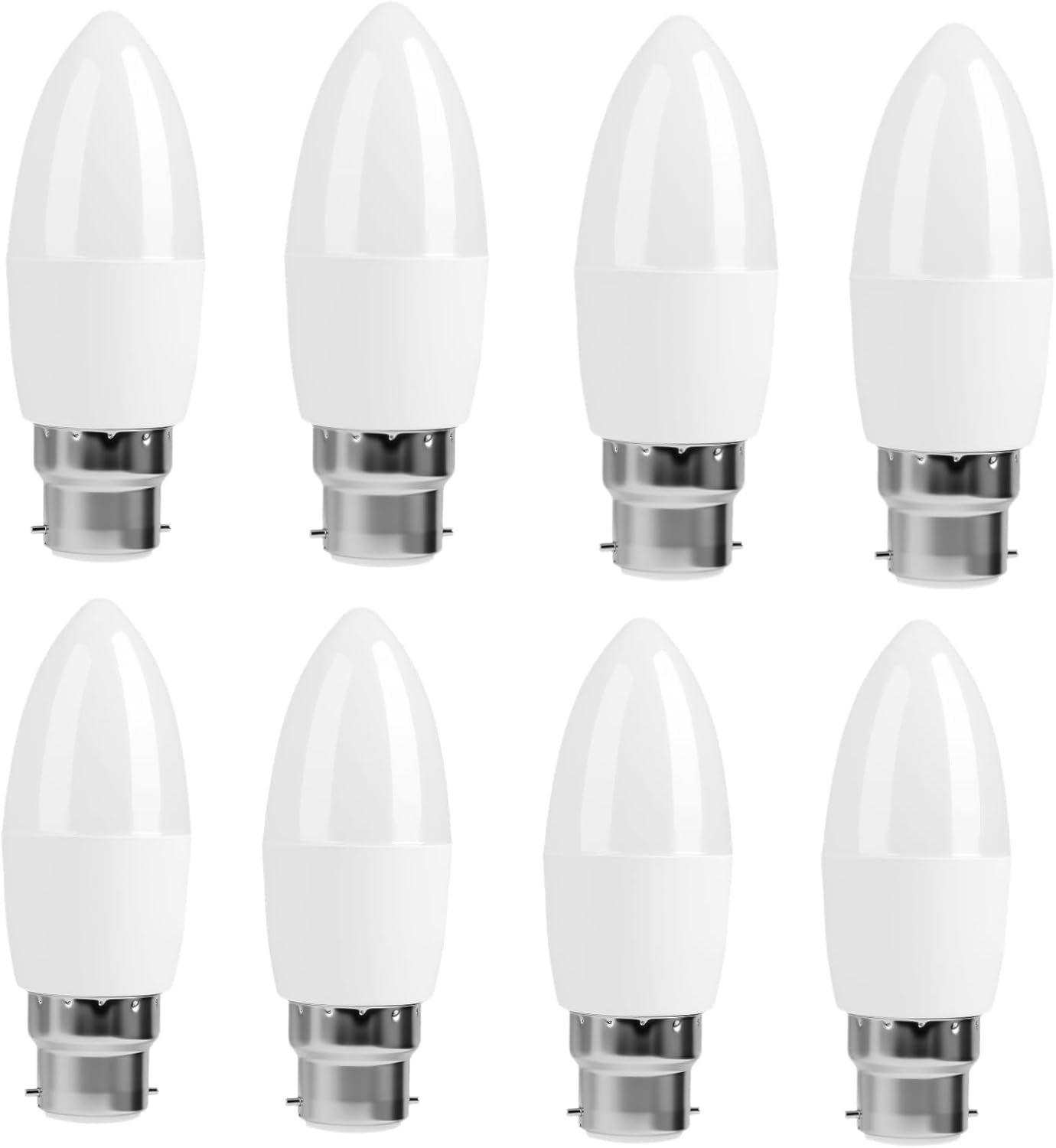 Ampoule bougie LED B22 8 ampoules 5 W, équivalente à une ampoule à ...