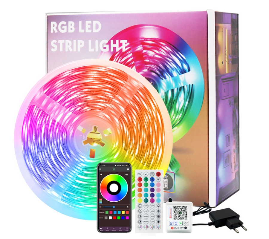 Ruban LED RVB 10 m 160 LED - Couleurs Changeantes, Synchro Musique ...