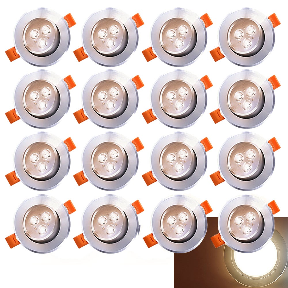 Spots LED empotrables orientables 3W blanco cálido 3000K 85mm para ...