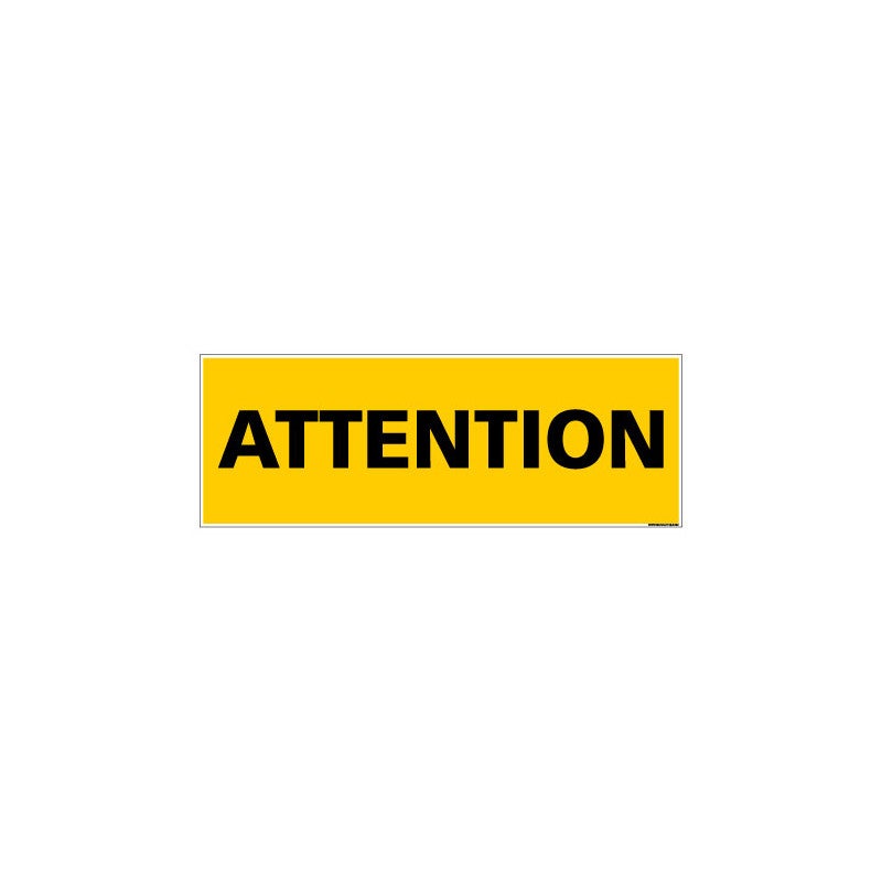 Panneau de Signalisation ATTENTION (C1138) 210 x 75 mm Matière ...