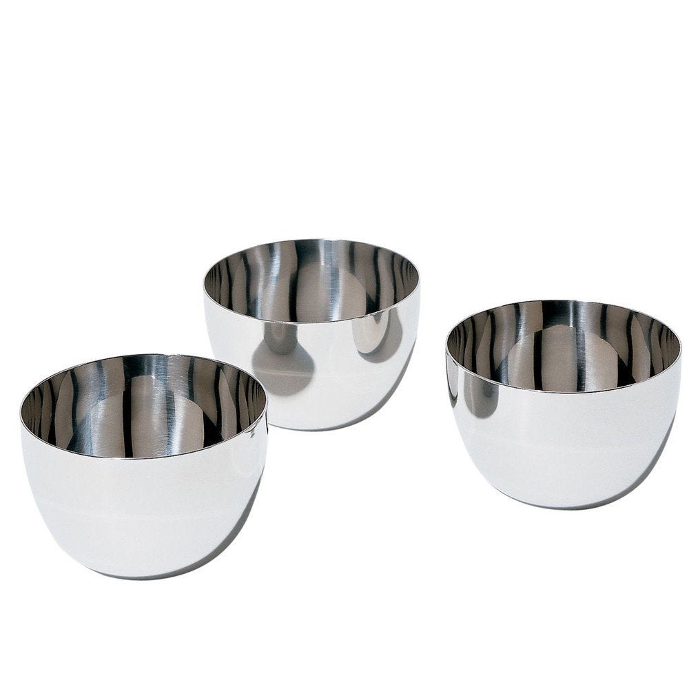 Alessi Mami Set di 3 Ciotole, Edelstahl, Argento, 8.5 cm, 3 unità ...