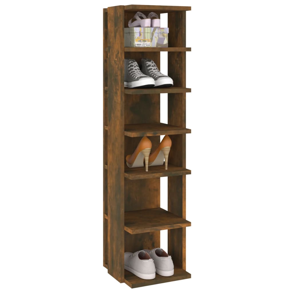 Étagère à chaussures Opka H 102cm - 6 niveaux-Couleur Marron fumé ...