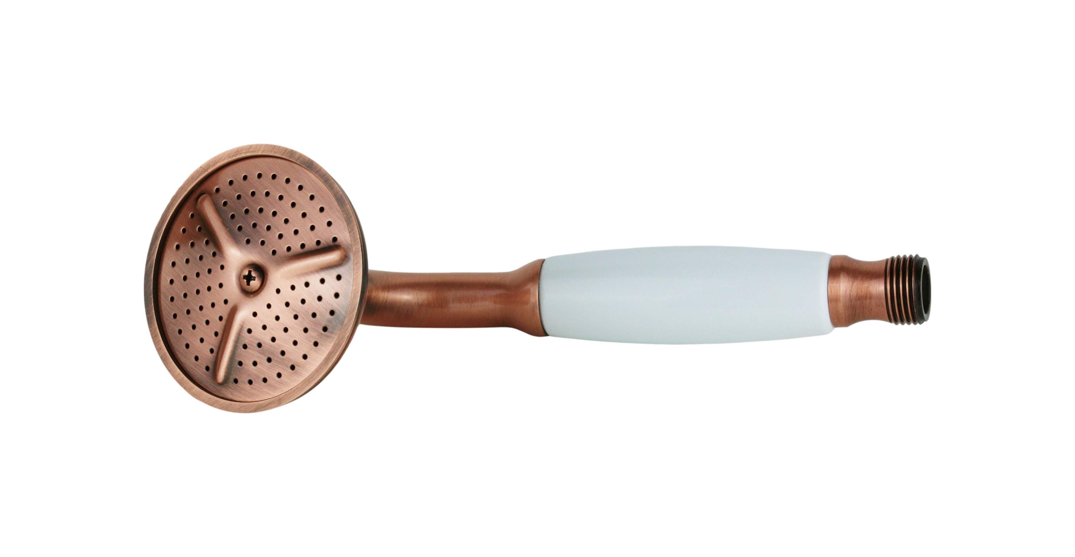 Doccetta in ottone colore rame con impugnatura bianca Pollini Acqua ...