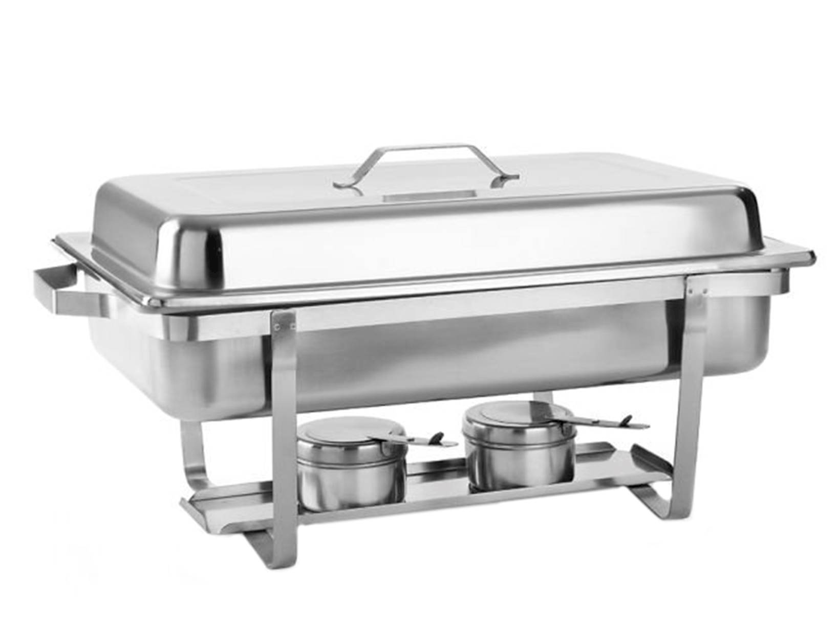 Chafing dish Agnelli con tapa de acero inoxidable familiar cm 56x35 ...