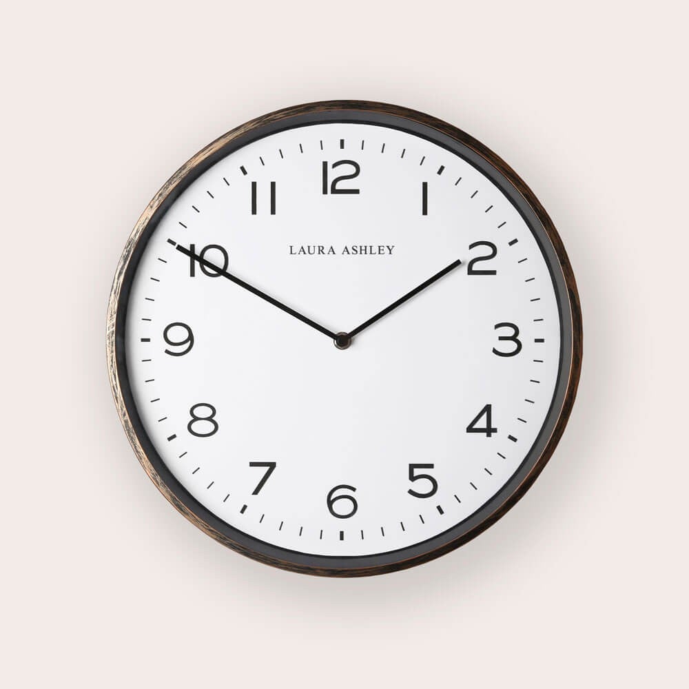 Pendule murale Goldclif Laura Ashley 35,5 x 35,5cm Bronze | Leroy Merlin