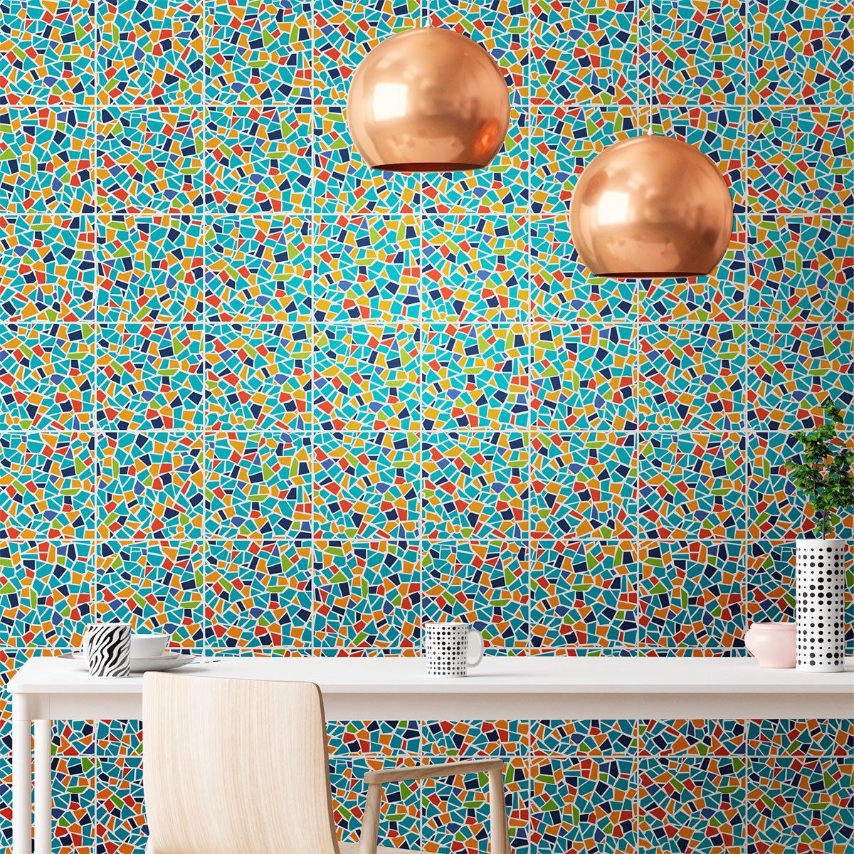 Stickers muraux - Sticker Mural Carrelage adhésif Cuisine Salle de Bain ...