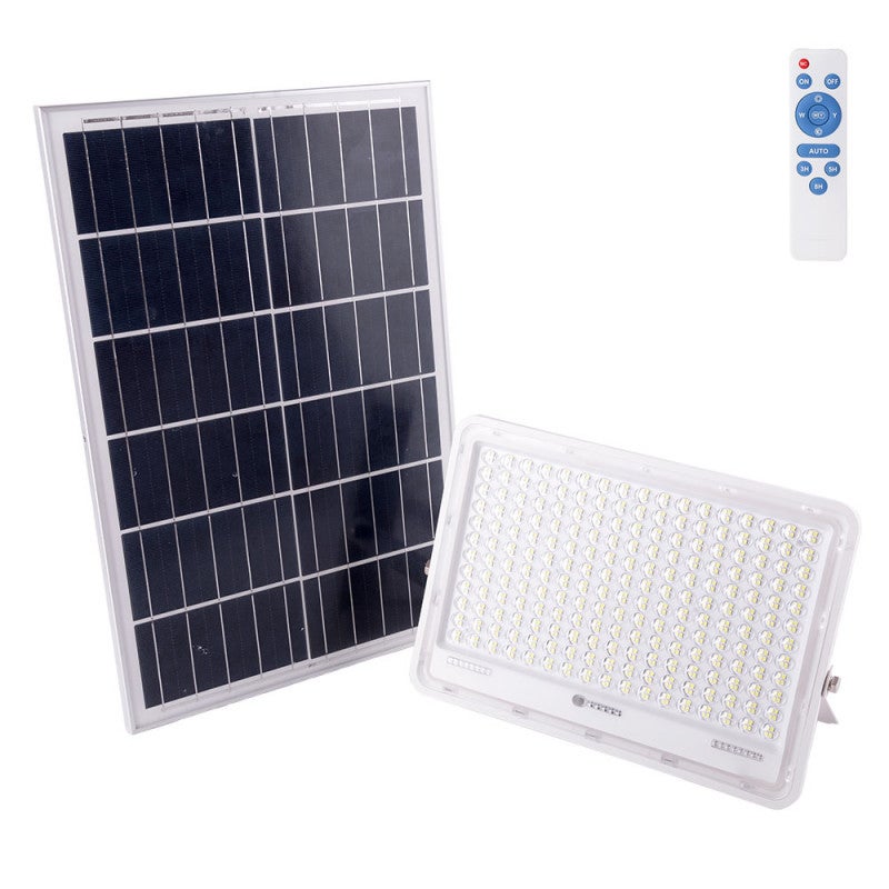 Proyector LED Solar 300W 6500K Panel: 6V/25W Batería: 3,2V/20000MaH ...