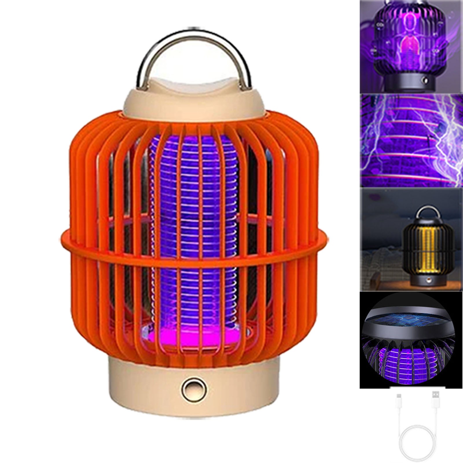 Antimosquitos solar para exteriores/interiores, matamosquitos inalámbrico con luz LED, para ...