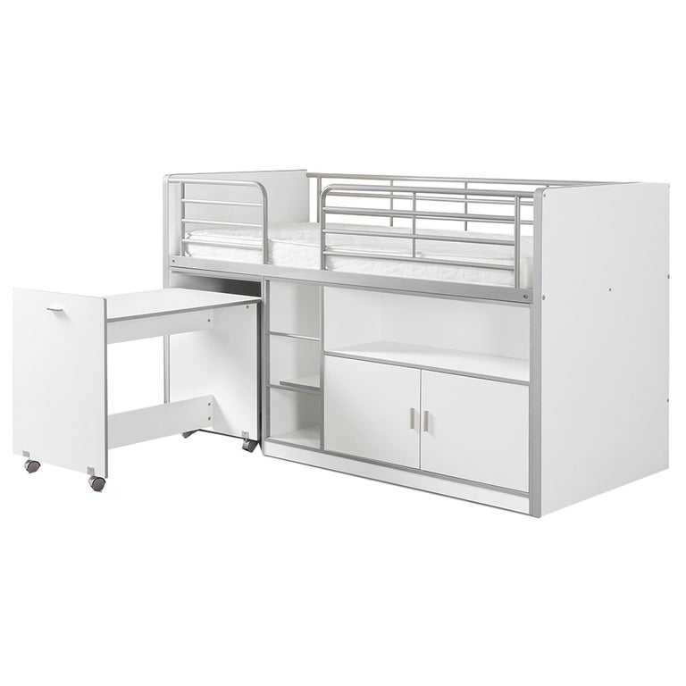 Cama combinada 90x200 cm con somier 1 escritorio 2 puertas madera ...