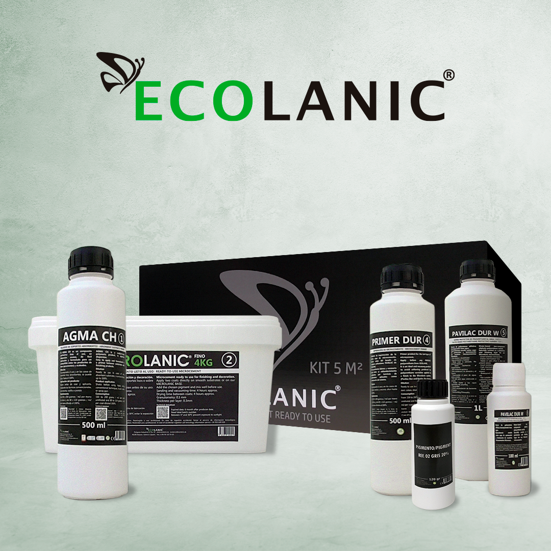 MICROLANIC Kit Microciment 5M² Prêt à l'Emploi Surfaces Absorbantes ...